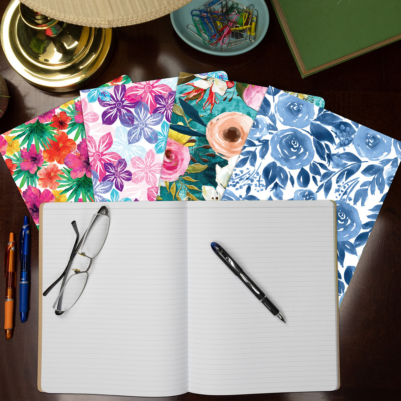 Mini Field Book Set - Line Text / Combo Floral Covers - Excello Global ...