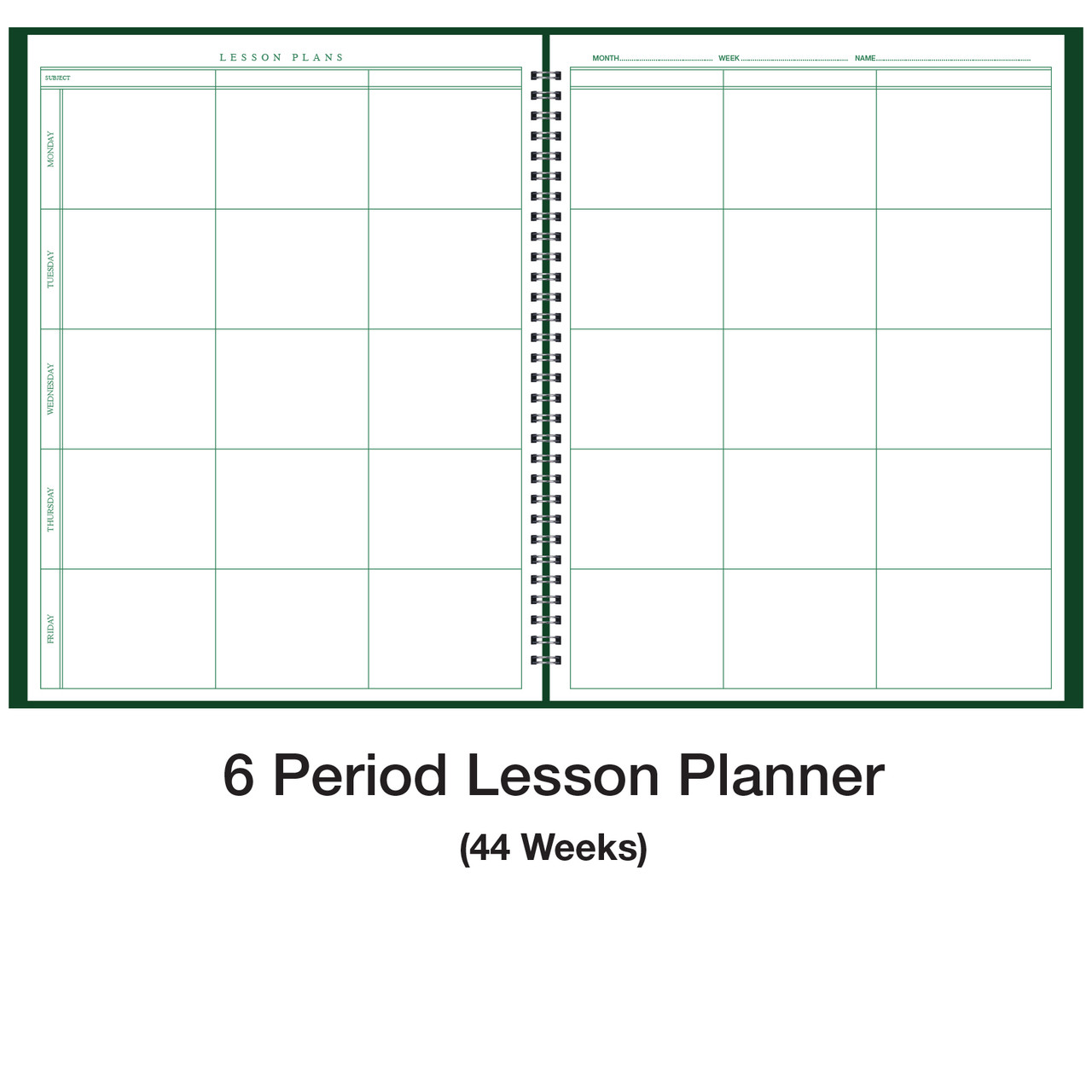 Ward Combination 9-10 Week Class Record + 6 Period Lesson Plan Book ...