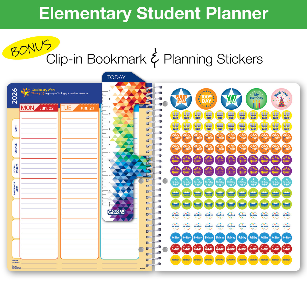 Elementary Student Planner AY 2025-2026 - Matrix Style - 8.5"x11 ...