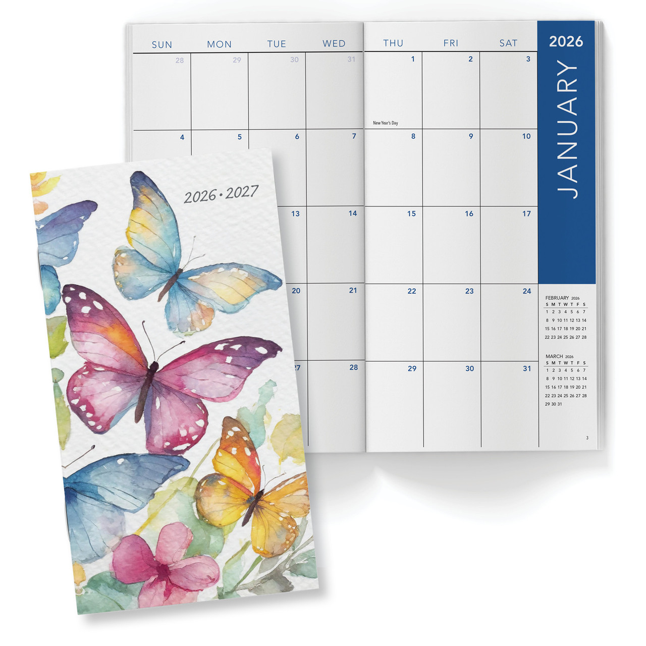 Global Printed Products 2-Year Monthly Calendar Pocket Planner - 2026 ...