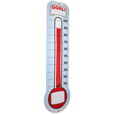 Fundraising Thermometer Chart Goal Tracker Dry Erase (46" x 12") - GPP ...