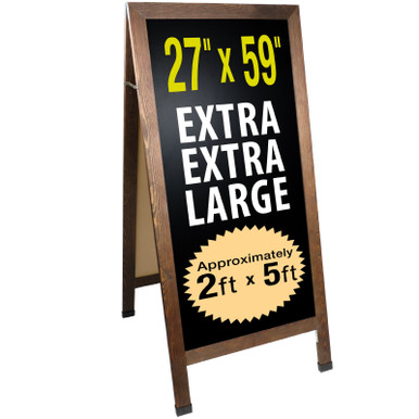 Extra Large Gigantic Sandwich Board Sidewalk Chalkboard Sign: 59"x27 ...