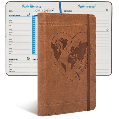 5"x7" Travel Planner - Embossed Cover - Hearts, Trees or Landmarks ...