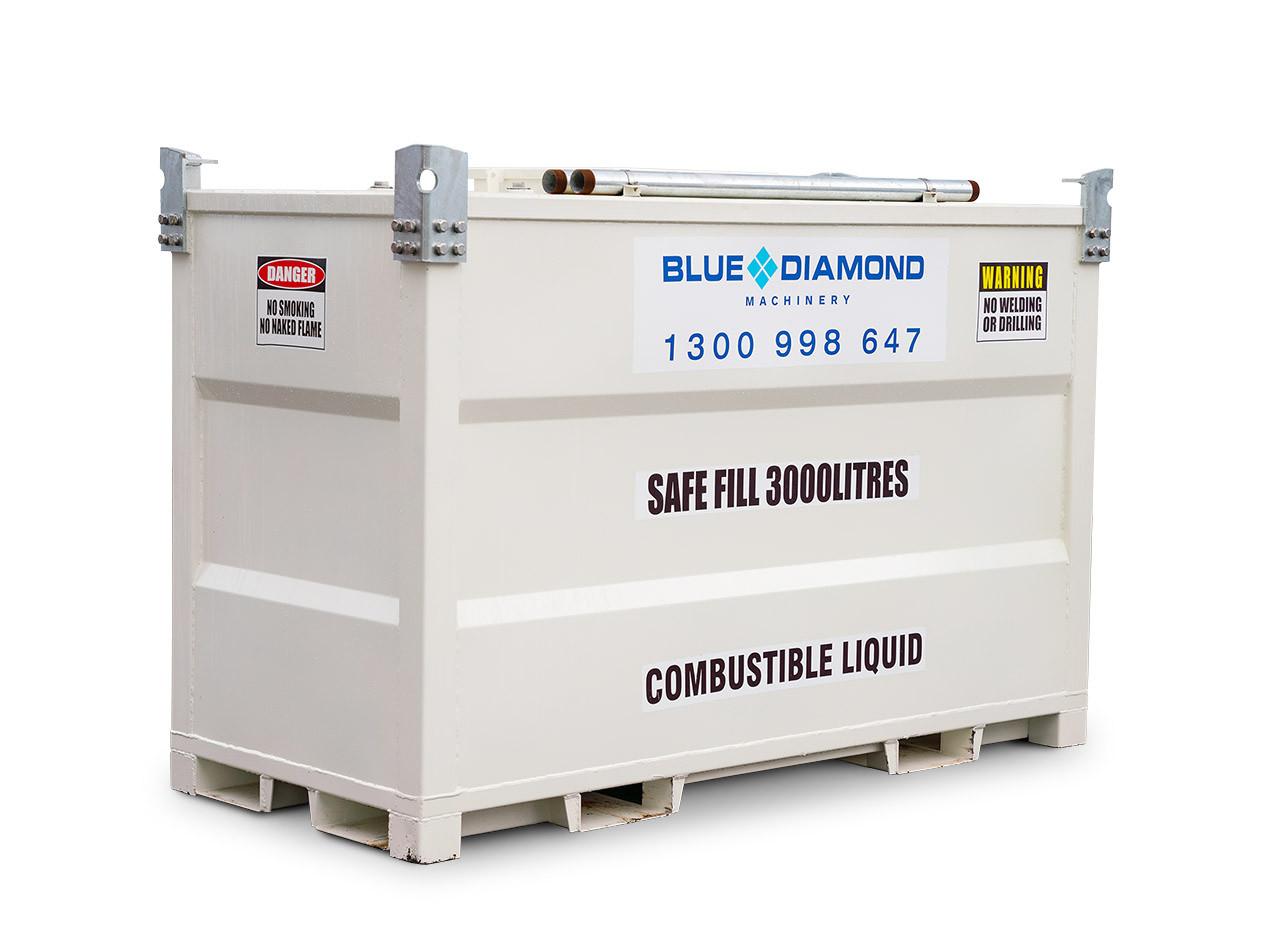 3000L Diesel Fuel Tank - Self Bunded Baffled | Bluedm