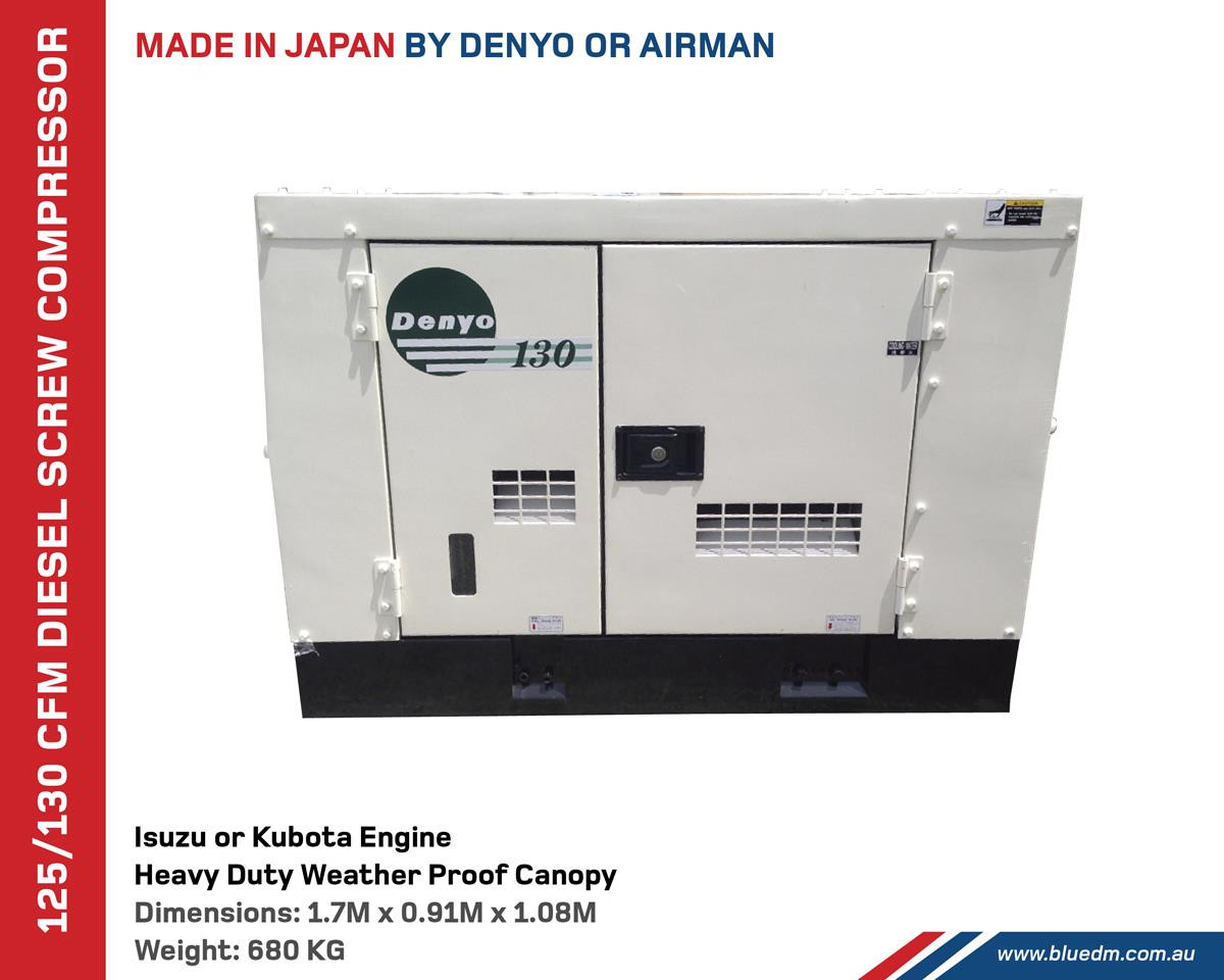 130 CFM Used Diesel Air Compressor | Blue Diamond