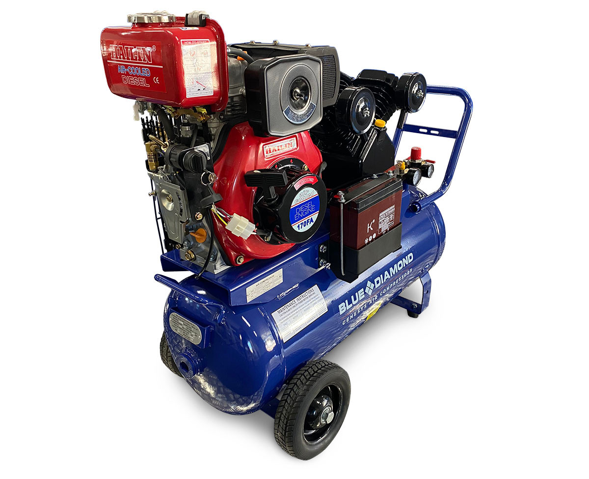 16 CFM Piston Diesel Air Compressor | Blue Diamond
