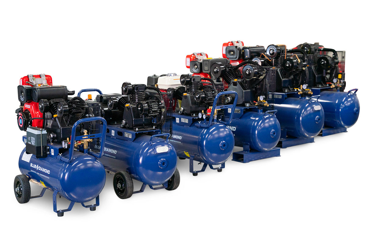 16 CFM Piston Diesel Air Compressor | Blue Diamond