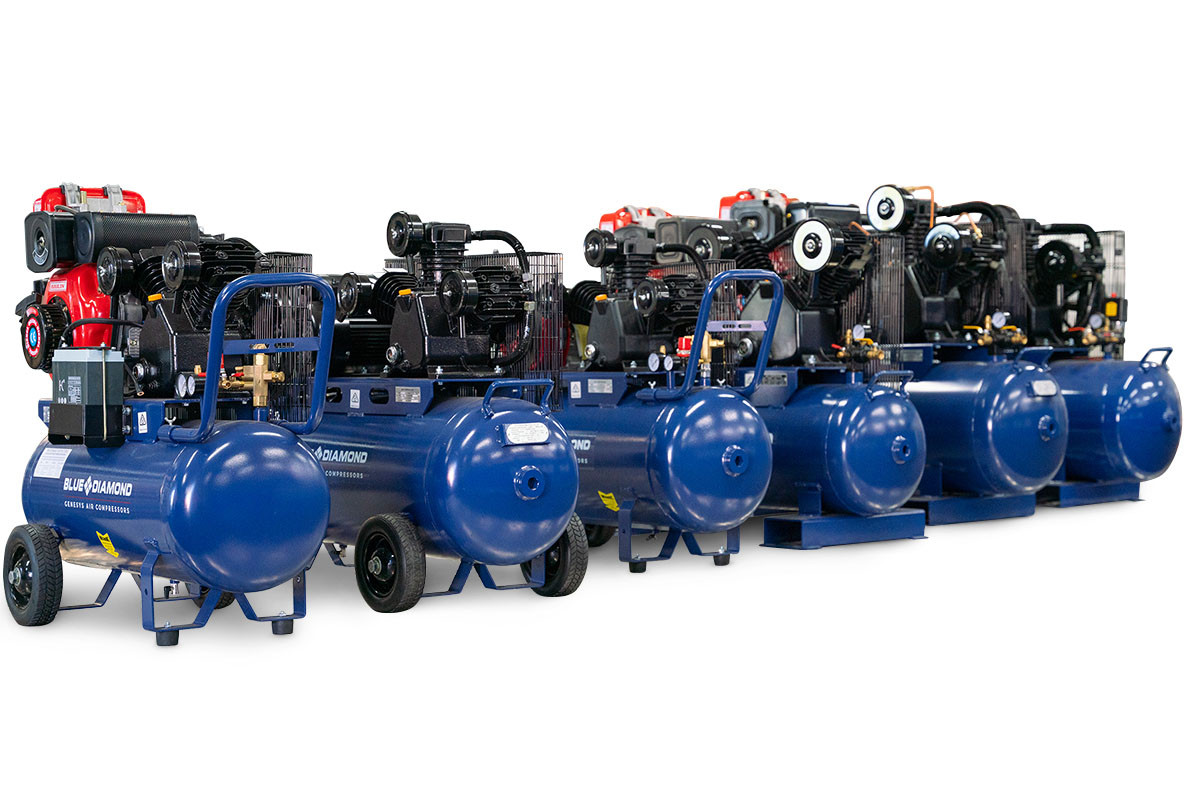 42 CFM 145 PSI Piston Diesel Air Compressor | Blue Diamond