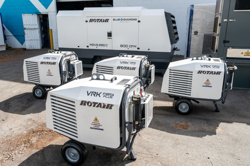 28 CFM Rotair Portable Air Compressor | Blue Diamond Machinery