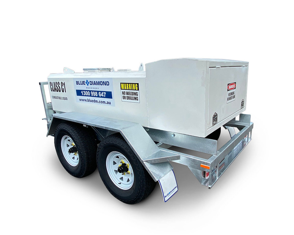 1500L Diesel Fuel Tank - Portable Self Bunded Trailer | Bluedm