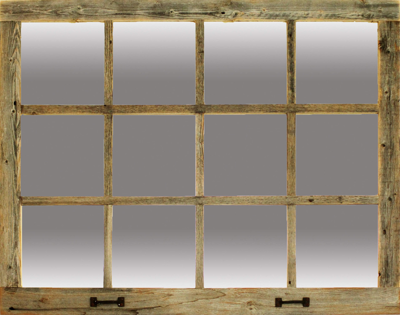 Rustic Window Pane Mirror | Rustic Barnwood Mirror | Country 6-Pane ...