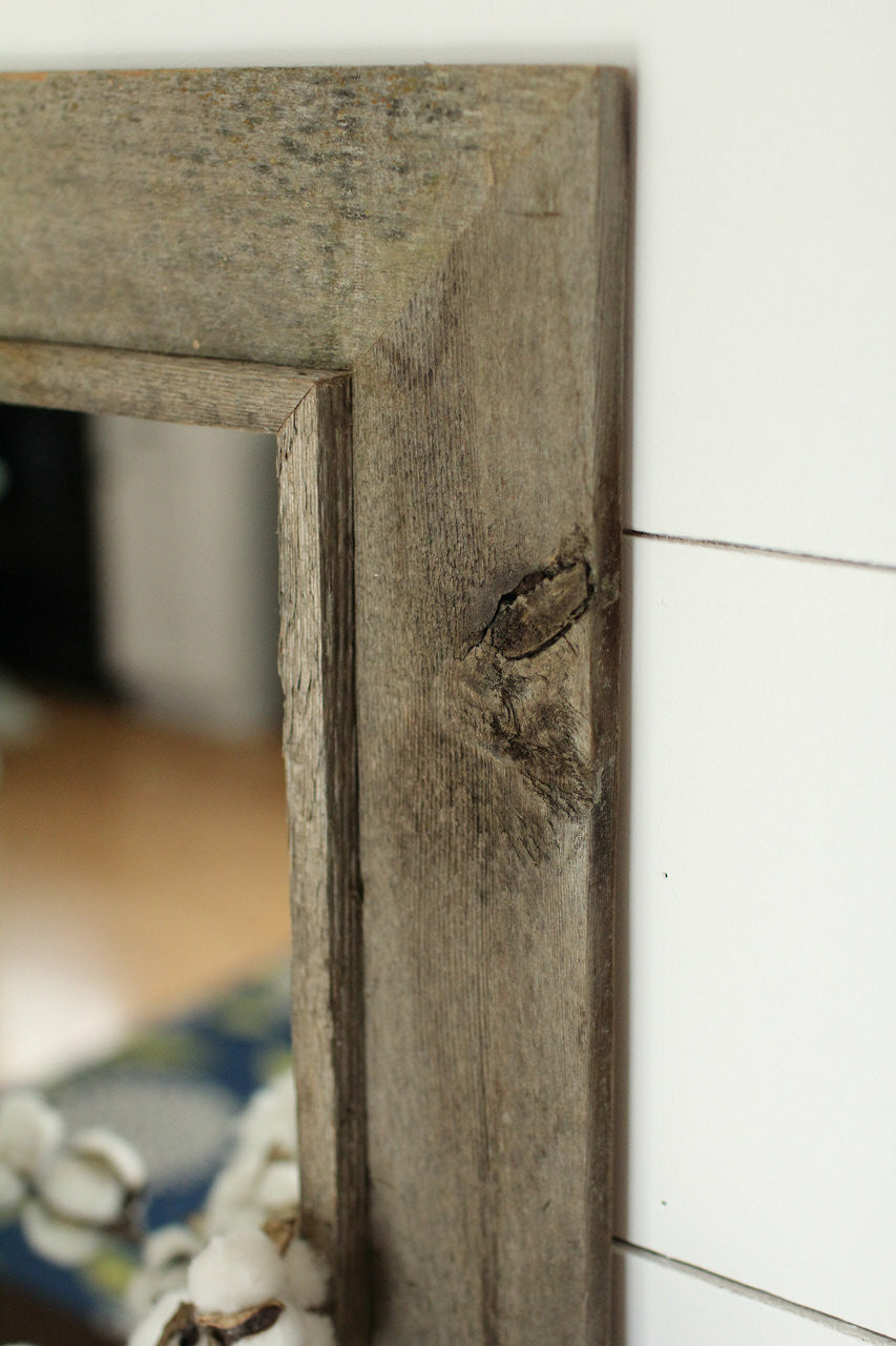 Western Rustic Mirror | Barnwood Framed Mirror | Custom Sizes Available