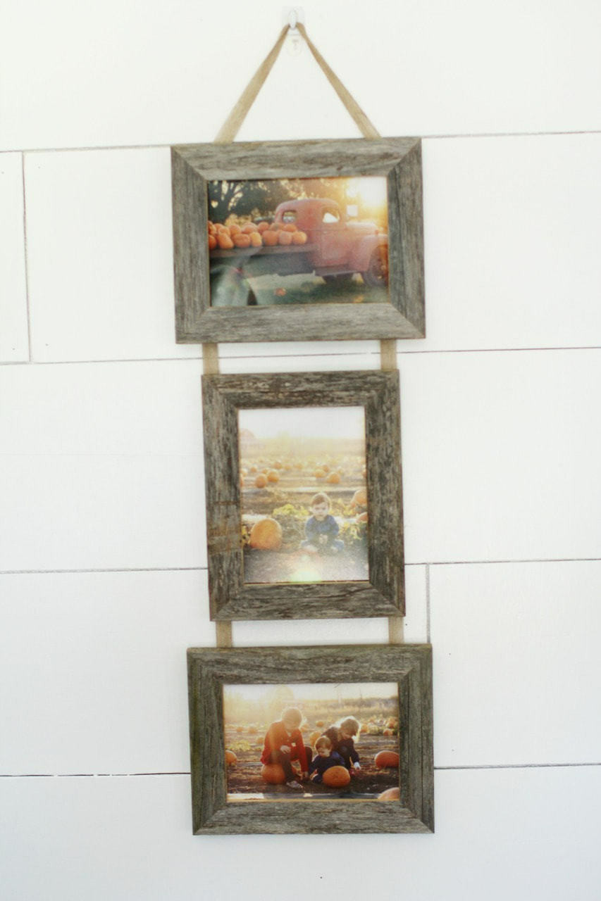 5X7 Triple Barnwood Frame Set | Multi Photo Frame | 2 Landscape & 1 ...