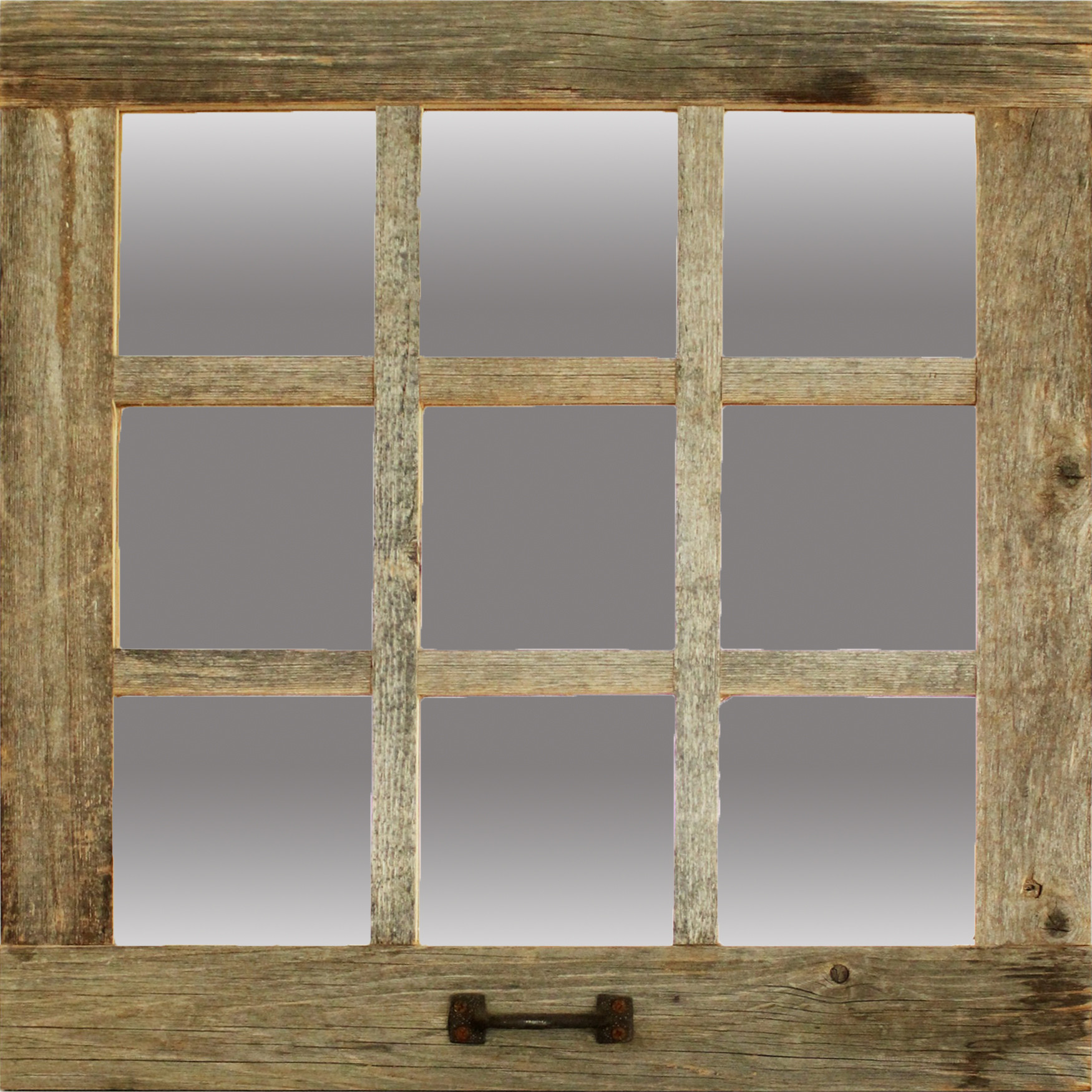 Rustic Window Pane Mirror | Rustic Barnwood Mirror | Country 6-Pane ...