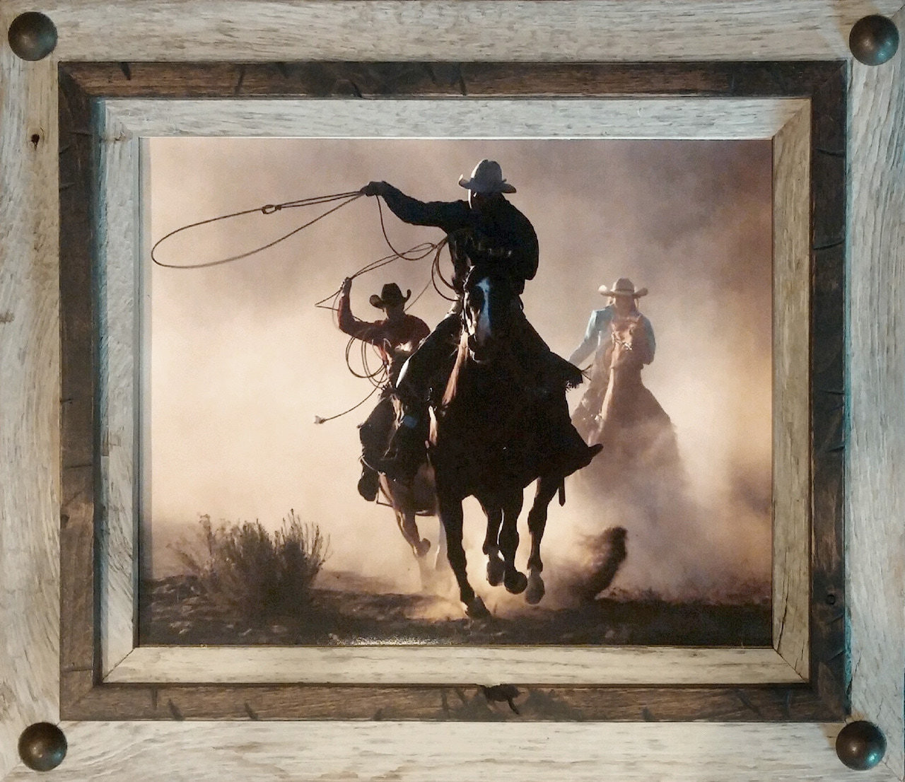 Rustic Picture Frames | Barnwood Frames with Metal Tacks
