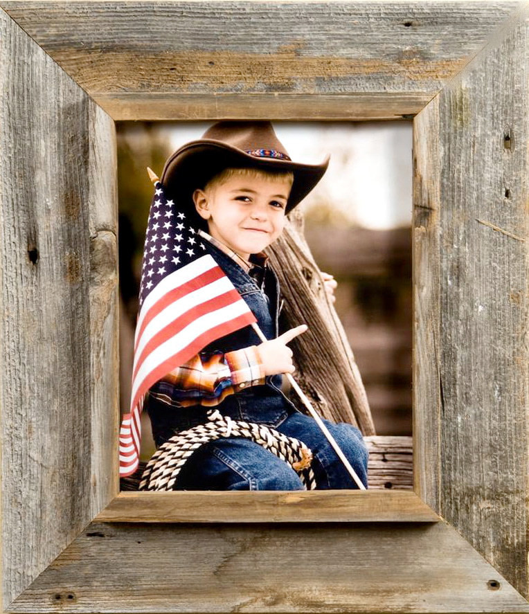 Cowboy Picture Frame | 10x10 Reclaimed Wooden Frames