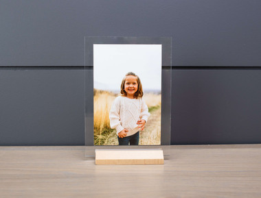 5x7 Acrylic Frame with Wood Stand - My Barnwood Frames
