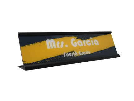 Yellow Wave Full Color Printed Name Plate
