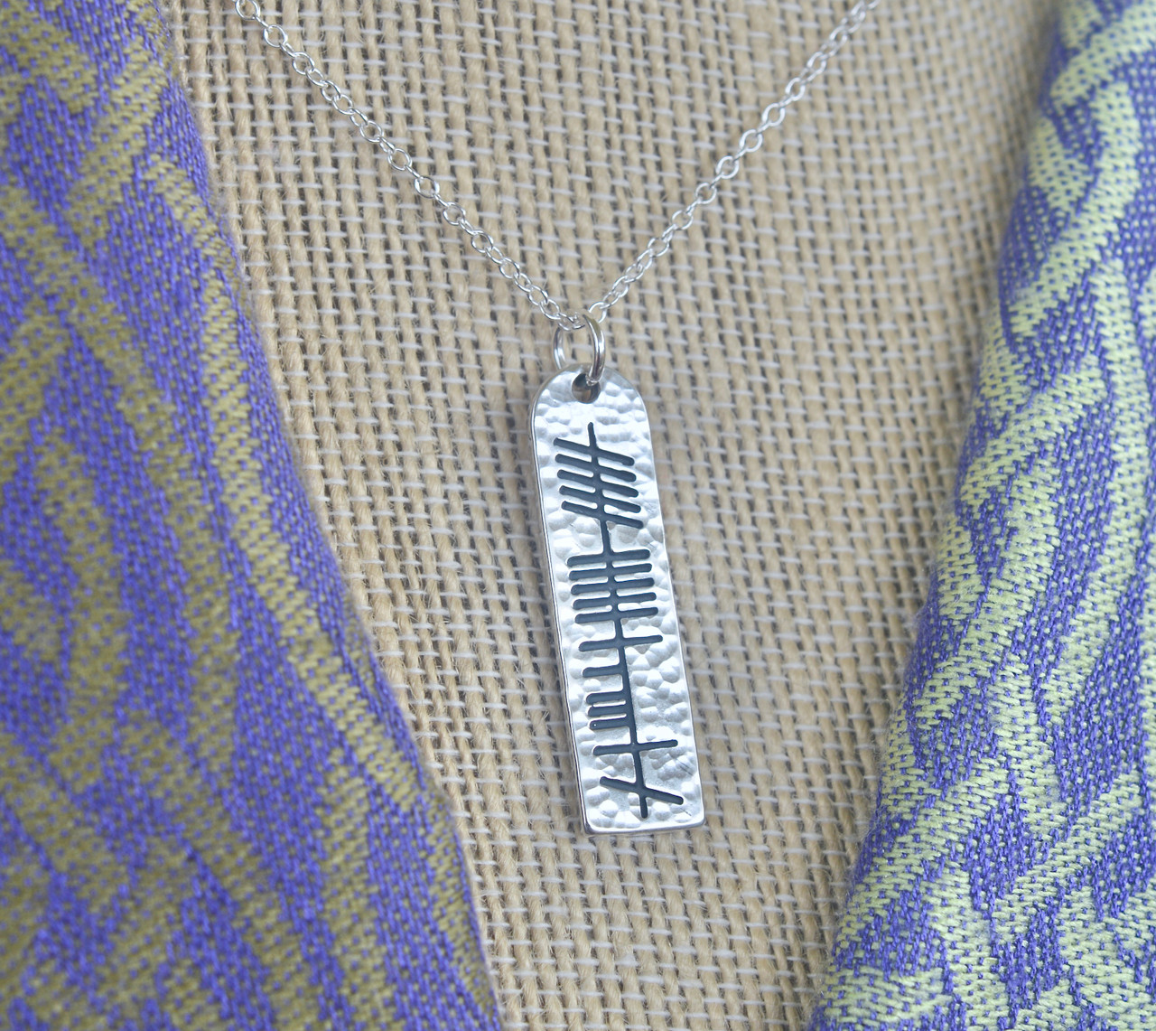 The Ogham 'Máthair' Mother Stone Sterling Silver Necklace - Peat Fire ...