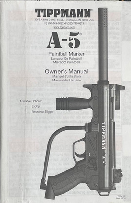 TIPPMANN A5 - MANUAL - VERSION 2 - Paintballshop.com