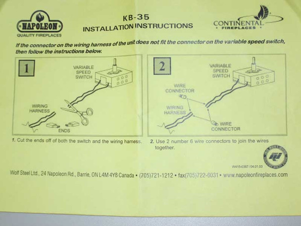 Variable Speed Switch with Knob (KB-35)