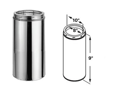 Galvalume 9 Inch Length Double Wall Pipe