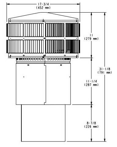 Round Telescoping Termination Cap with Storm Collar - TR11T-B, United ...