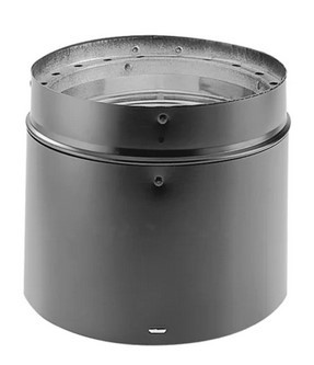 12 Inch Long Double-Wall Adjustable Black Pipe