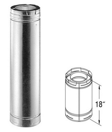 Galvanized 18 Inch Length 5 Inches x 8 Inches Diameter Pipe