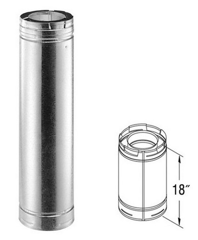 18 inch Length Galvanized Stove Pipe