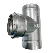 8" Diameter, Reduction Tee 8x6 - 8" RV Round, Galvanized Selkirk ...