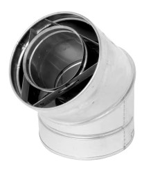 4" x 6 5/8" Diameter, 45 Degree Elbow Galvanized, Selkirk - 4DT-EL45 ...