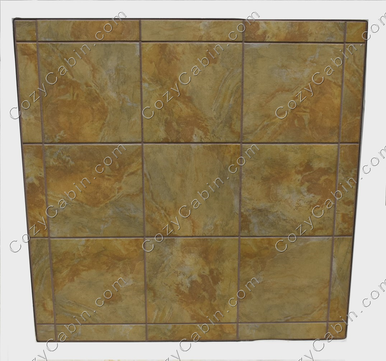 40'' X 40'' Tan Square Hearth Pad with Oak Trim - 298, United States ...