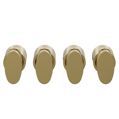 Hannover Set of 4 Brushed Brass Horizontal Radiator Brackets