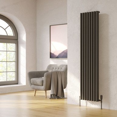 Kartell Toronto Grey Vertical Single Panel Radiator