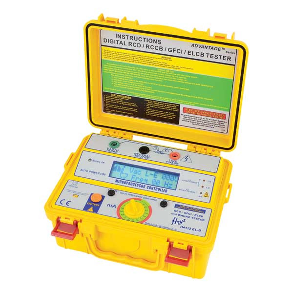 H4112 EL Digital RCD / RCCB / GFCI / ELCB Tester | Hoyt Meter