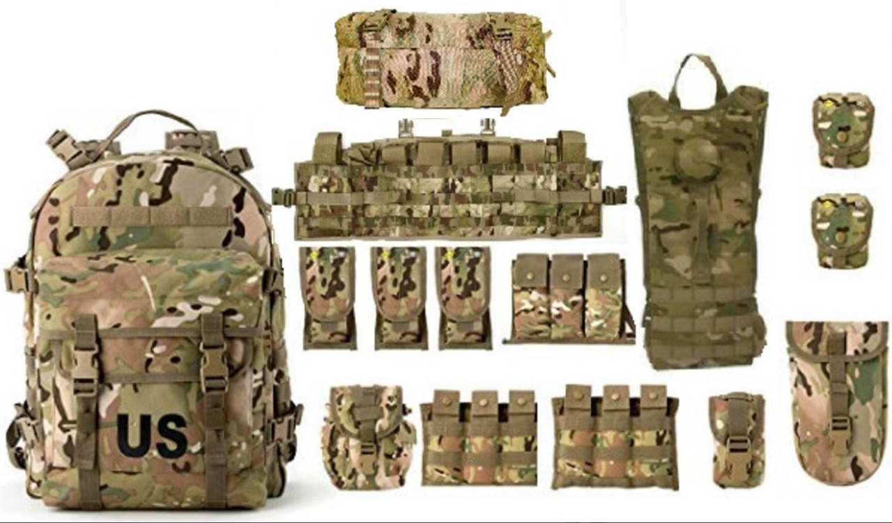 New US Army 15 Piece MOLLE Rifleman Kit, Multi Cam - Frontier Outfitters