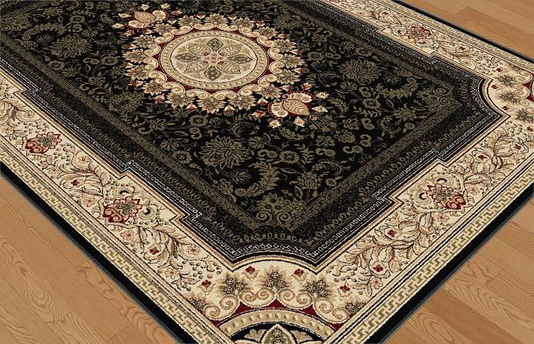 Tayse Rugs Sensation 4673 Black Area Rug | CarpetMart