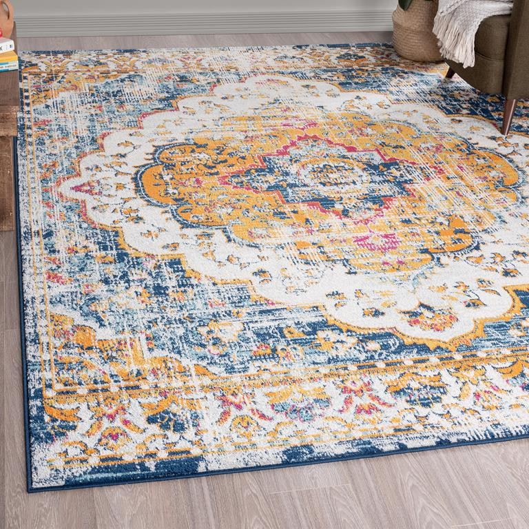 Tayse Diamond Britney DIA1304 Blue Area Rug - Carpetmart.com - Carpet Mart