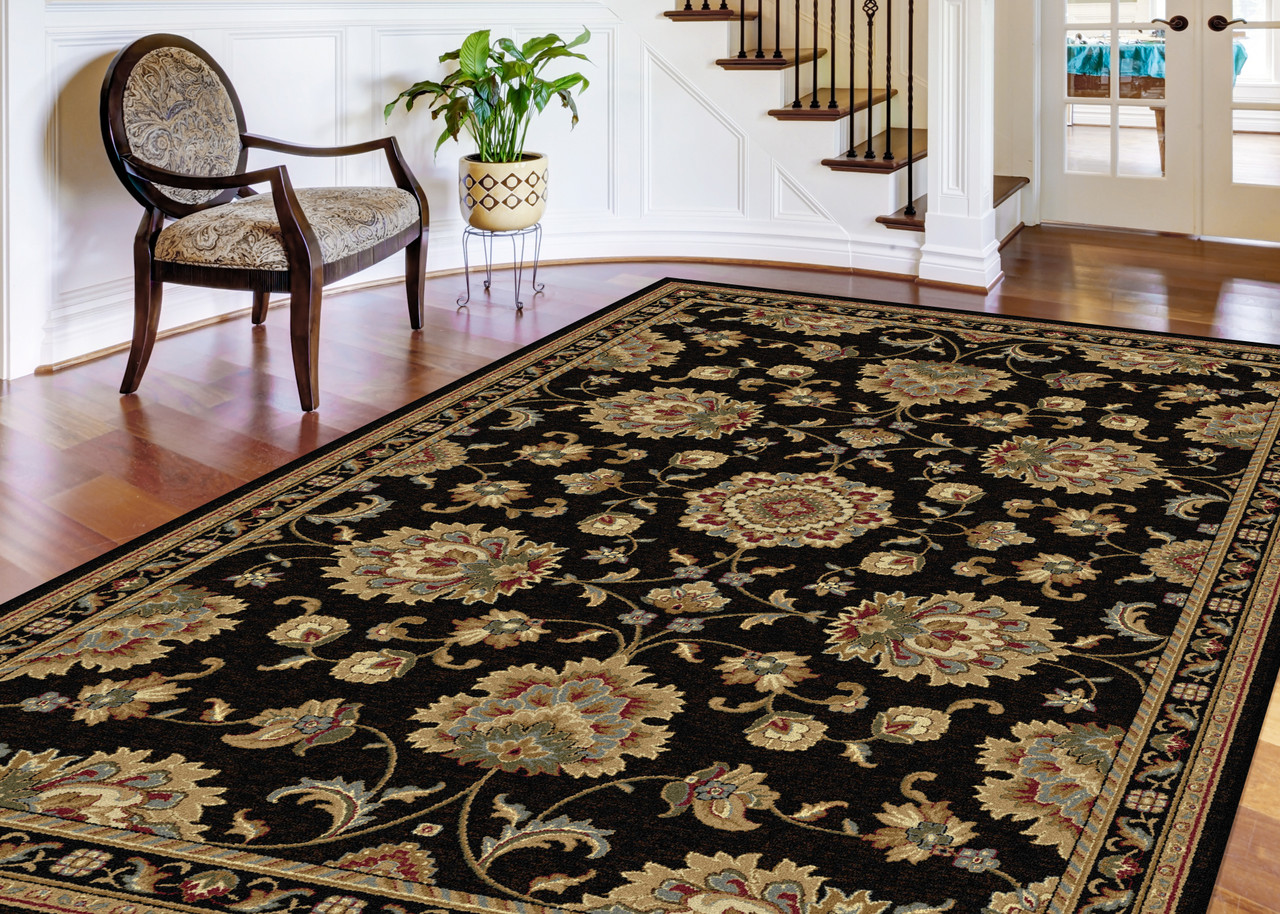 Tayse Rugs Sensation 4853 Black Area Rug | CarpetMart