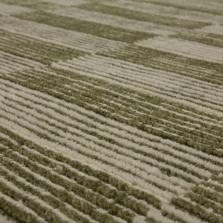 Karastan Broken Stripe R1091-214 Moss Area Rug by Bobby Berk - Carpet Mart