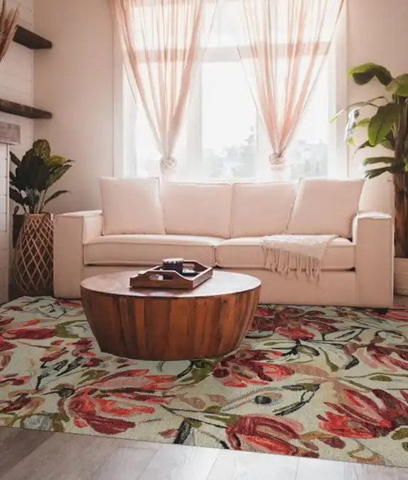 Loloi Belladonna BLM-01 Ivory Raspberry Area Rug - Carpet & Tile Mart