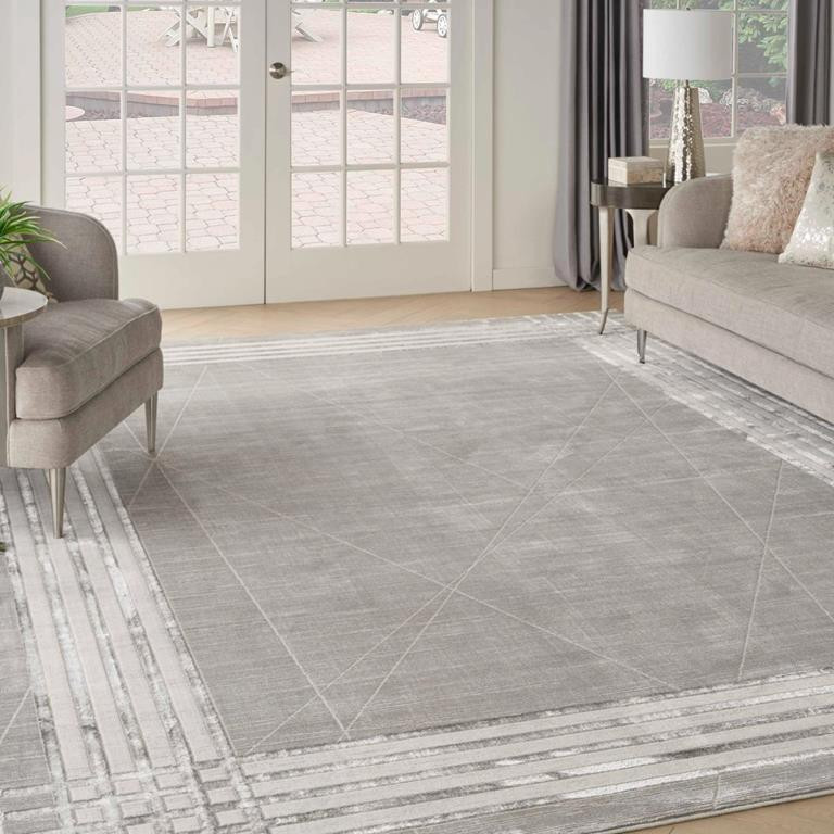 Nourison Desire DSR01 Grey Silver Area Rug |Carpetmart.com