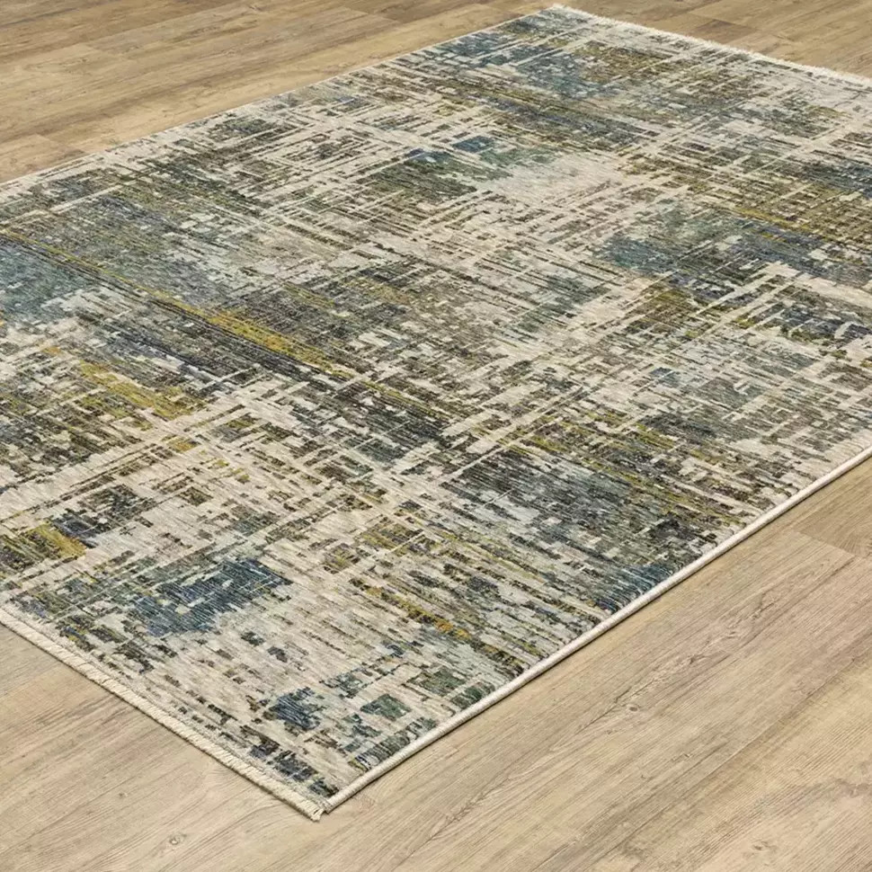 Oriental Weavers Hayden HAY05 Blue Gold Area Rug | Carpetmart.com ...