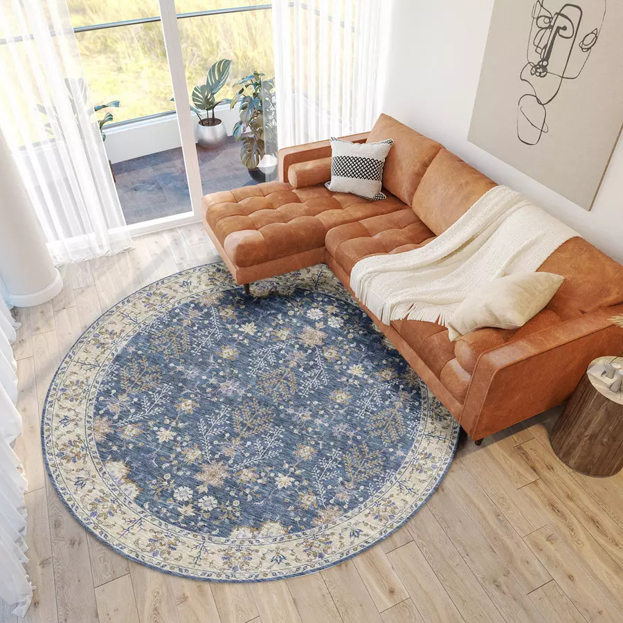 Dalyn Hatay HY9 Blue Area Rug - Carpet & Tile Mart