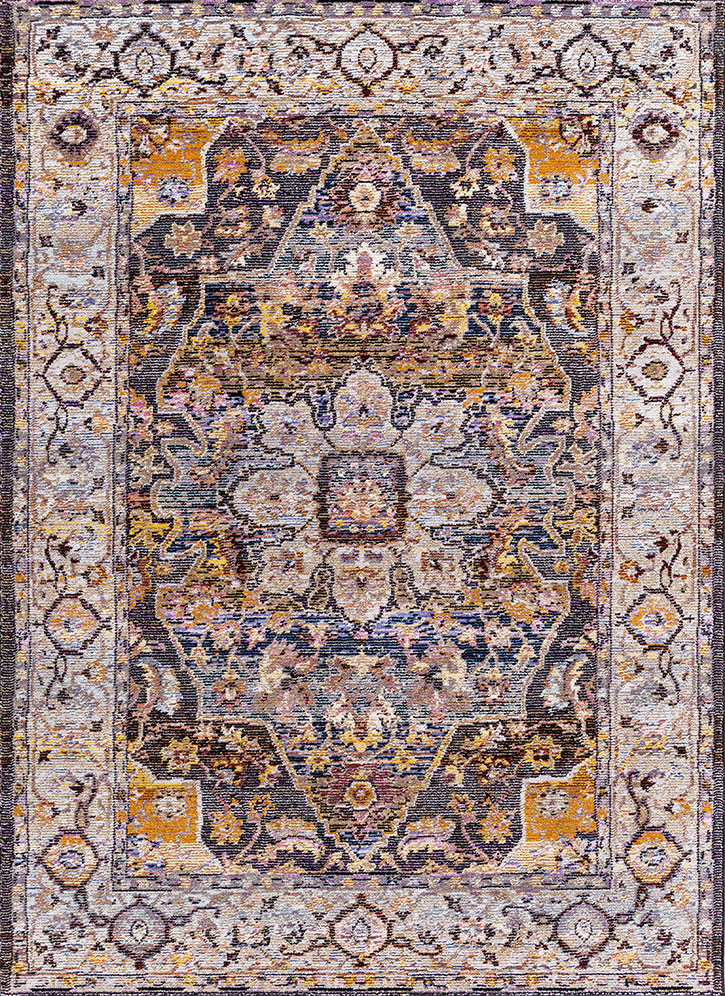 Dynamic Rug Signature 5342-979 Navy Tan Multi Area Rug - Carpet Mart