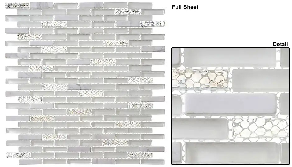 J603 Jewel White Diamond Mosaic Tile - Carpetmart.com