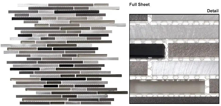 OS1007 Orbit Metallic Weather Mosaic Tile - Carpetmart.com