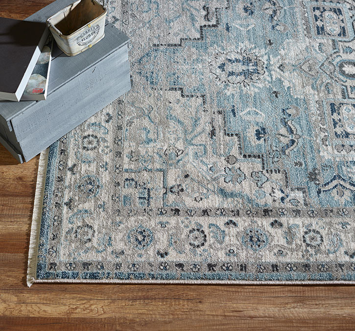 Dynamic Rugs Juno 6882-500 Light Blue/Cream Area Rug - Carpetmart.com
