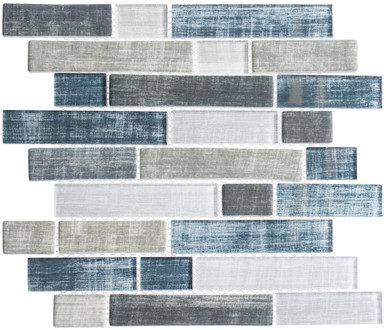 TXT6411 Textile Blue Denim Mosaic Tile - Carpetmart.com